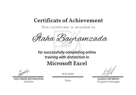 🌟 I Successfully Completed My 1 Month Excel Training During This Time