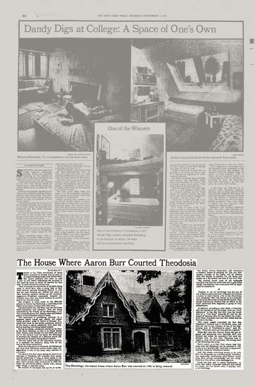 The House Where Aaron Burr Courted Theodosia The New York Times