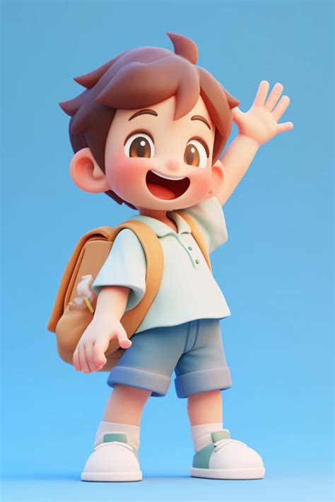 Ai数字艺术六一儿童节小孩模型 花瓣网