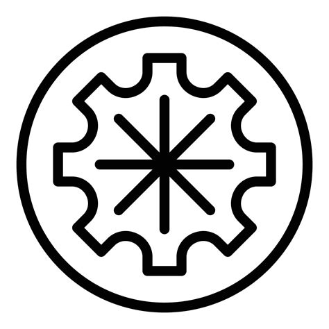 Api Gear System Icon Outline Style Vector Art At Vecteezy