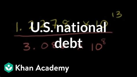 Us National Debt Scientific Notation Word Problem Pre Algebra