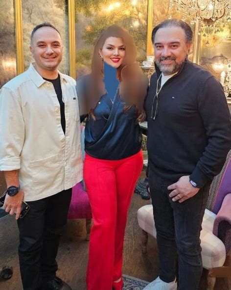 عکس احسان کرمی و برزو ارجمند کنار خانم مجری اخراجی من و تو 3 پرحاشیه ایرانی کنار هم