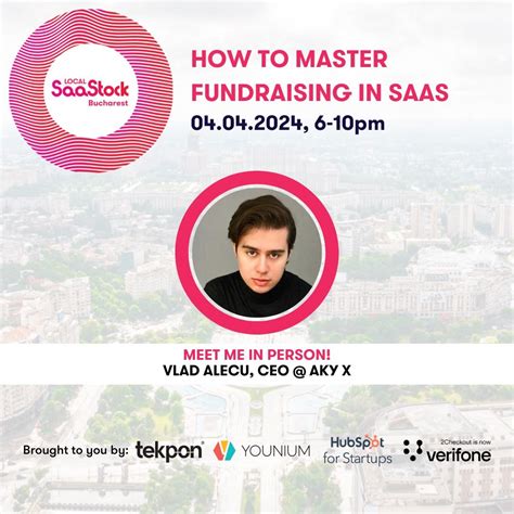 Vlad Alecu On Linkedin Thrilled To Share That Ill Be Participating In The Local Saastock