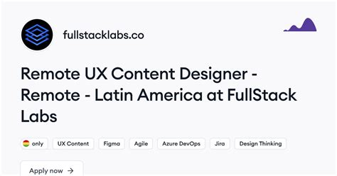 Himalayas On Linkedin Remote Ux Content Designer Remote Latin America Job At Fullstack Labs