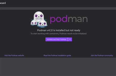 Provide Ability To Init Start Podman Issue Podman Desktop Podman Desktop Github