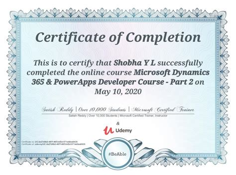udemy skilldevelopment microsoftdynamics365 shobha y l