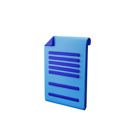 Document D Rendering Icon Illustration PNG