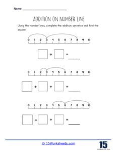 Number Line Addition Worksheets Worksheets Com