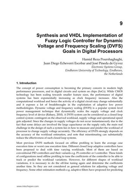 Pdf Synthesis And Vhdl Implementation Of Fuzzy Logic · Synthesis