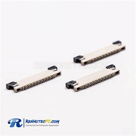 Fpc Connector 0 5mm Pitch 10 Pin Bottom Contact Style Front Flip Socket 1 8h