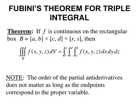 Ppt Understanding Triple Integrals Calculation And Applications Over