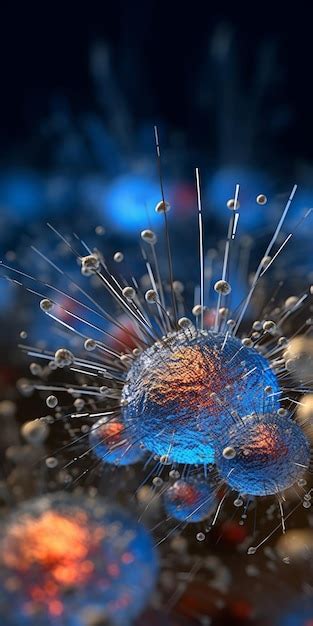 Premium Photo Close Up Photography Subatomic Particle Generative Ai