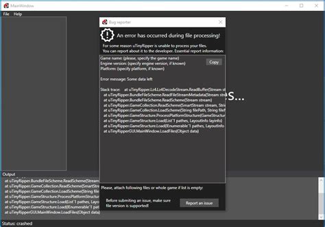 Utiny Ripper Is Generating Error While Extracting Datapackunity3d