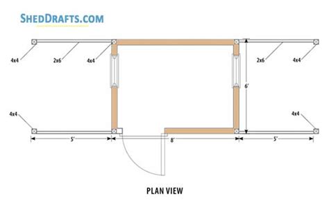 6x8 Saltbox Firewood Shed Creation Plans
