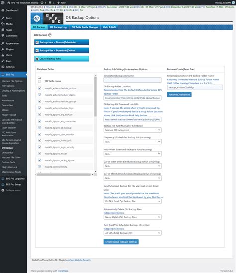 Topic Database Backup Security Guide BulletProof Security Forum