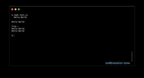 How To Trim A String In Javascript With Examples Codevscolor