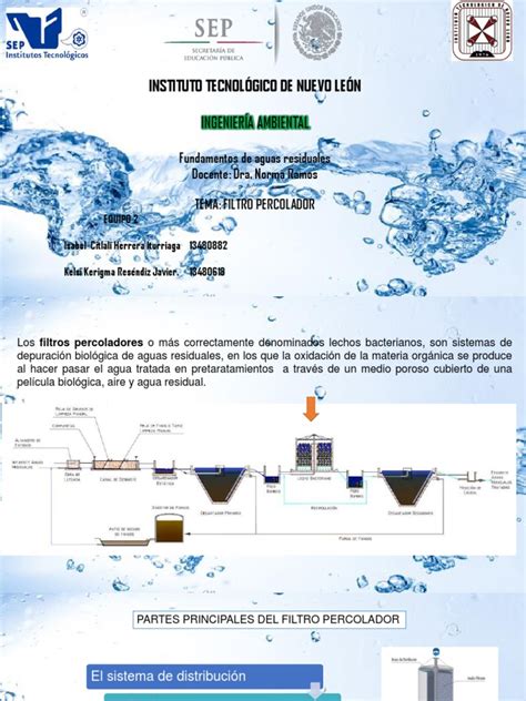 Filtro Percolador Pdf Aguas Residuales Gasolinera