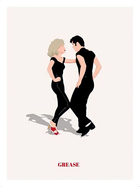 Grease Movie Art Instant Download Minimalist Illustration Etsy Artofit