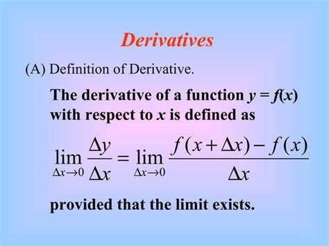 Limits And Derivative PPT