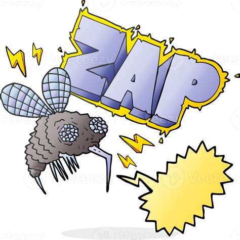 Speech Bubble Cartoon Fly Zapped 40070951 Png