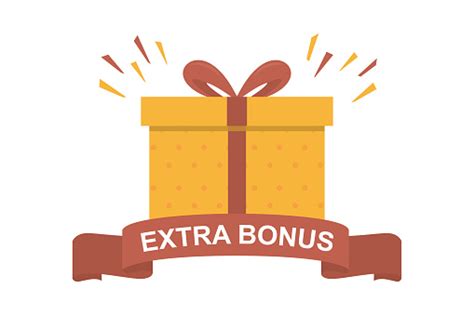 추가 보너스 라벨 배너 깜짝 선물과 함께 현대 포스터 프로모션을 위한 웹 템플릿 보너스 아이콘입니다 쇼핑을 위한 선물 또는 선물 상자 사인 템플릿 가격에 대한 스톡 벡터