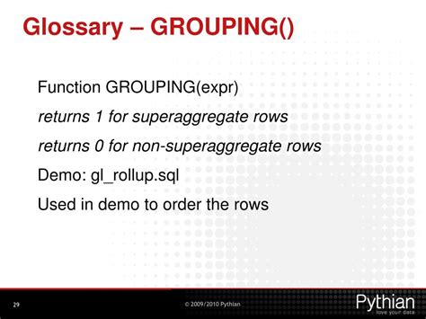 ppt optimizing and simplifying complex sql with advanced grouping