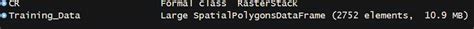 Image Classification R Rstoolbox Not Picking Up A Spatialpolygondataframe As A Polygon