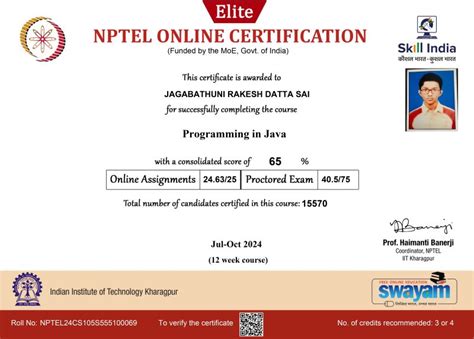 java programming certification nptel iitkharagpur