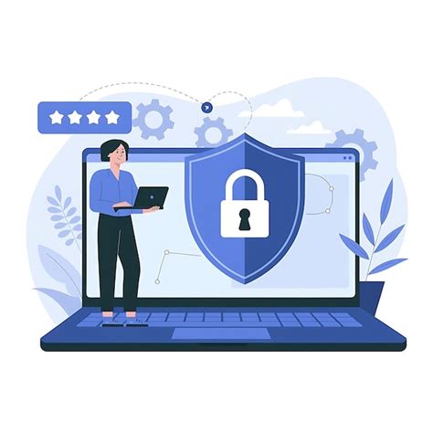 Cybersecurity Flat Design Vector Illustrations Premium Ai Generated Vector