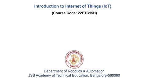 Introduction To Iot Basics Of Networking And Emergence Of Iot Pptx