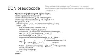 Deep Sarsa Deep Q Learning DQN PPTX