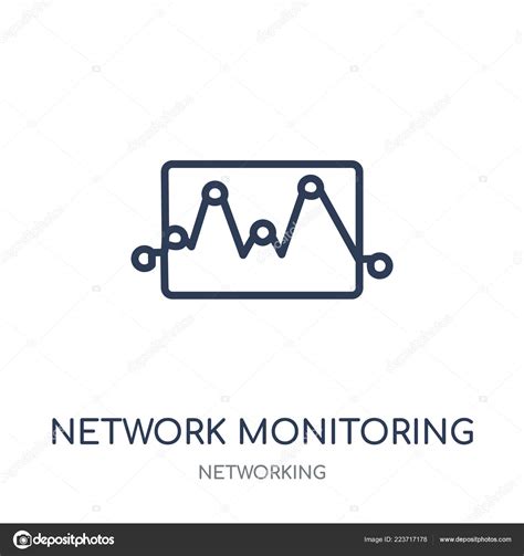 Network Monitoring Icon Network Monitoring Linear Symbol Design Networking Collection Stock
