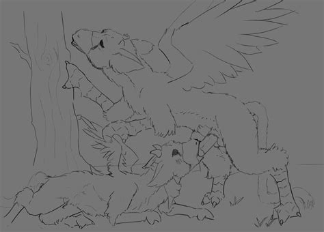 Rule 34 Avian Duo Feathers Fellatio Female Feral Fur Gryphon Hi Res Male Mythological Avian