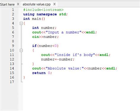 Today I Practice A Code That Shows How To Find Absolute Value Of A