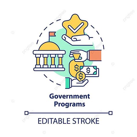 Government Programs Concept Icon Corporate Lineart Government Vector Corporate Lineart