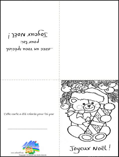 Carte De Noel A Colorier PrimaNYC Com
