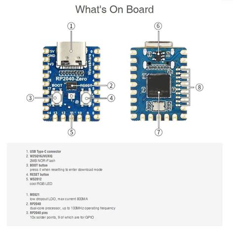 Raspberry Pi Rp2040 Zero Microcontroller Pico Development Rp2040 Dual Board M3u0 Eur 381