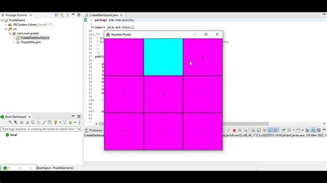Create Numeric Puzzle Game Using Java Swing And Awt Version 1