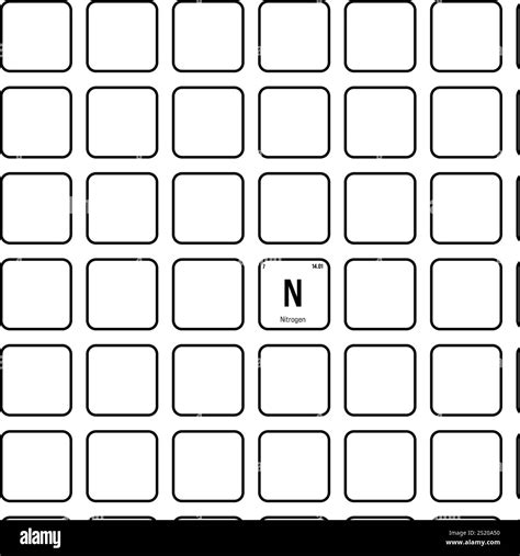 Nitrogen N Periodic Table Element With Name Symbol Atomic Number And Weight Non Metal With
