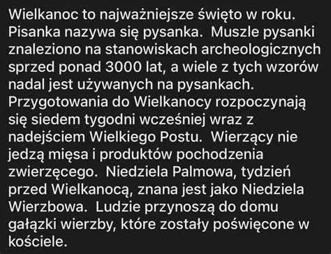 СРОЧНО написати на польськіій мові текст про Wielkanoc 5 речень Школьные Знания Com