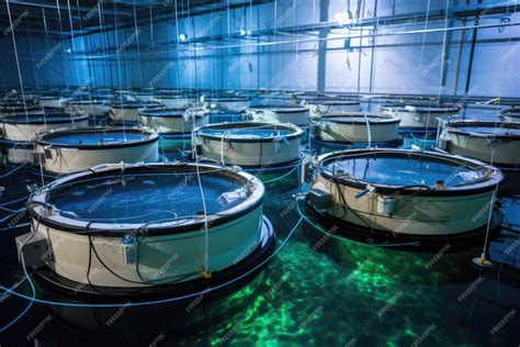 Premium Photo Smart Monitoring Technology In Aquaculture Tanks