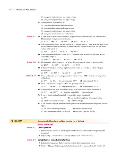 Electronic Devices 9th Edition Chp 2 Basic Problems Pdf Rectifier