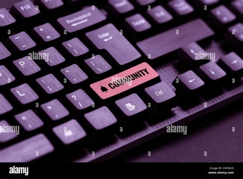 Hand Writing Sign Community Business Concept Group Of Showing With A Common Characteristics