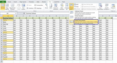 how to freeze columns or rows in an excel sheet excel informative