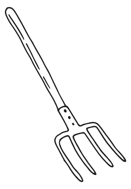 Pitchfork Outline Vectors And Illustrations For Free Download