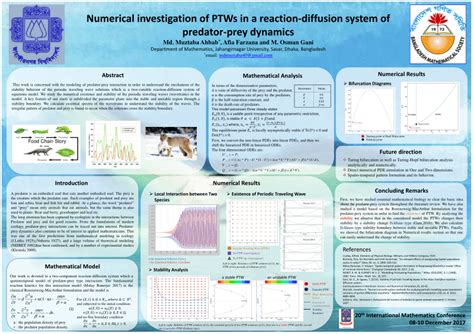 Pdf Numerical Investigation Of Ptws In A Reaction Diffusion System Of Predator Prey Dynamics