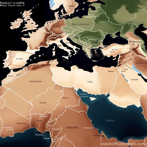 Map Of Roman Empire And Middle East In 476 Ad Stable Diffusion Online