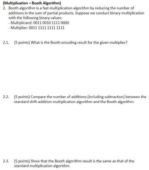 solved multiplication booth algorithm 2 booth algorithm