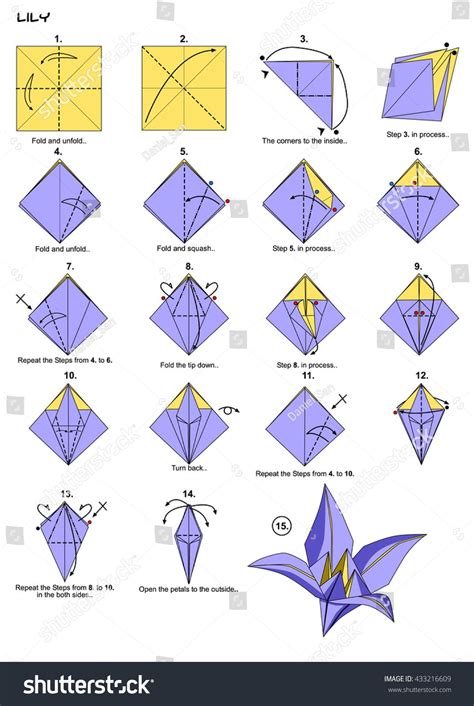 Easy Origami Flower Diagrams Origami Flowers Flower Rose Mak