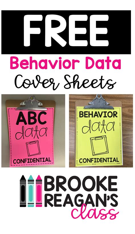 FREE Behavior Documentation Cover Sheets ABC Data Behavior Documentation Babe Social Work